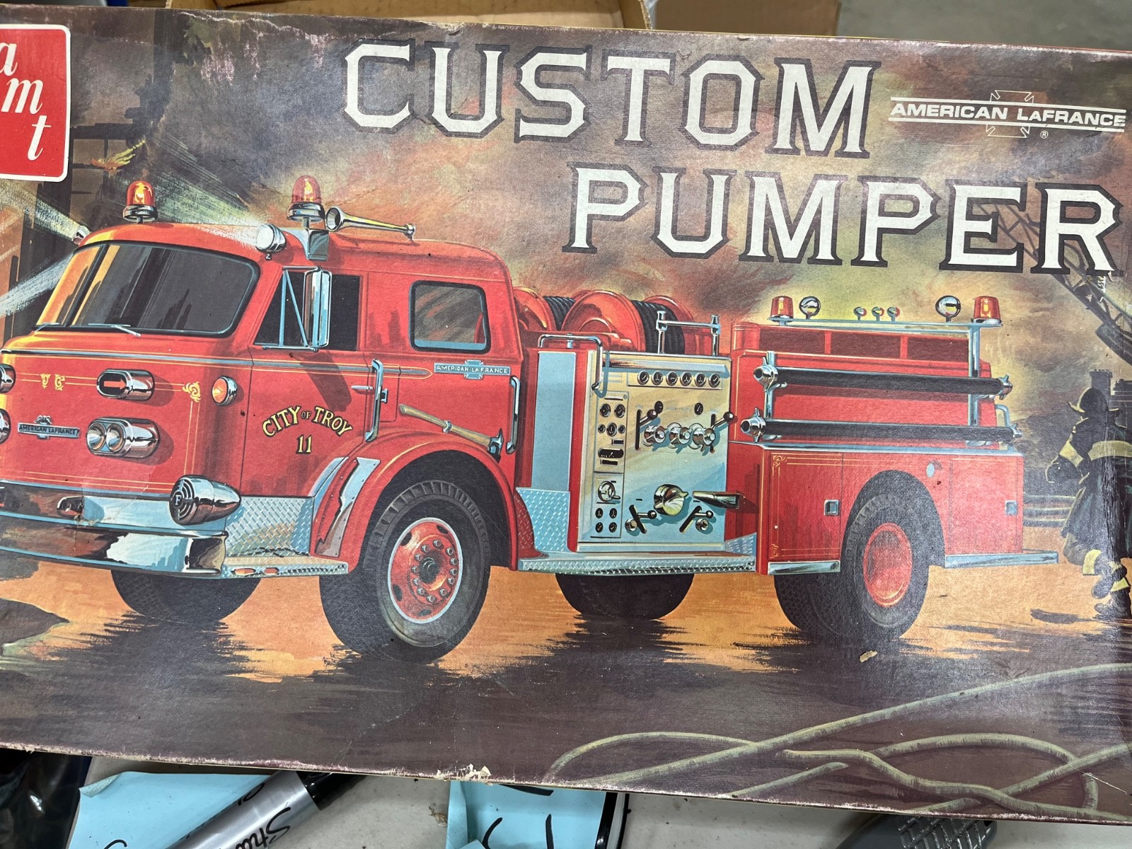 AMT T513 American LaFrance Pumper Fire Truck Vintage Model Car KIT 1/25 ...