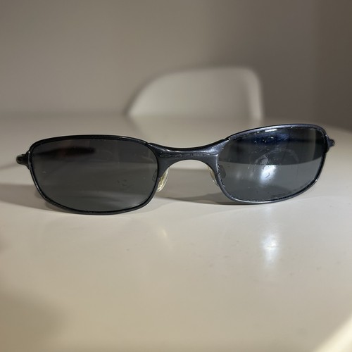 RARE OAKLEY SQUARE WIRE 2.0 GUNMETAL SUNGLASSES Y2K Polarized Vintage ...