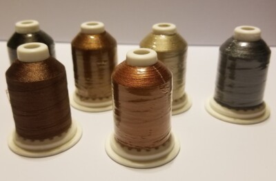 New! Six Brown Colorway Spools Hemingworth Machine Embroidery Thread ...