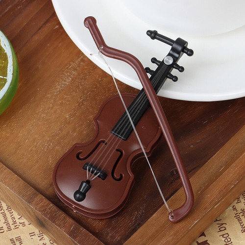 1 Set Mini Plastic Violin Dollhouse Decorative Crafts Music InstrumentB ...