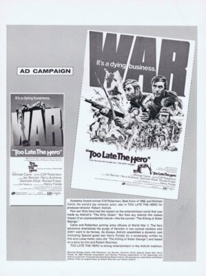 Too Late the Hero 1970 ORIGINAL Vintage 9x12 Industry Ad Michael Caine ...