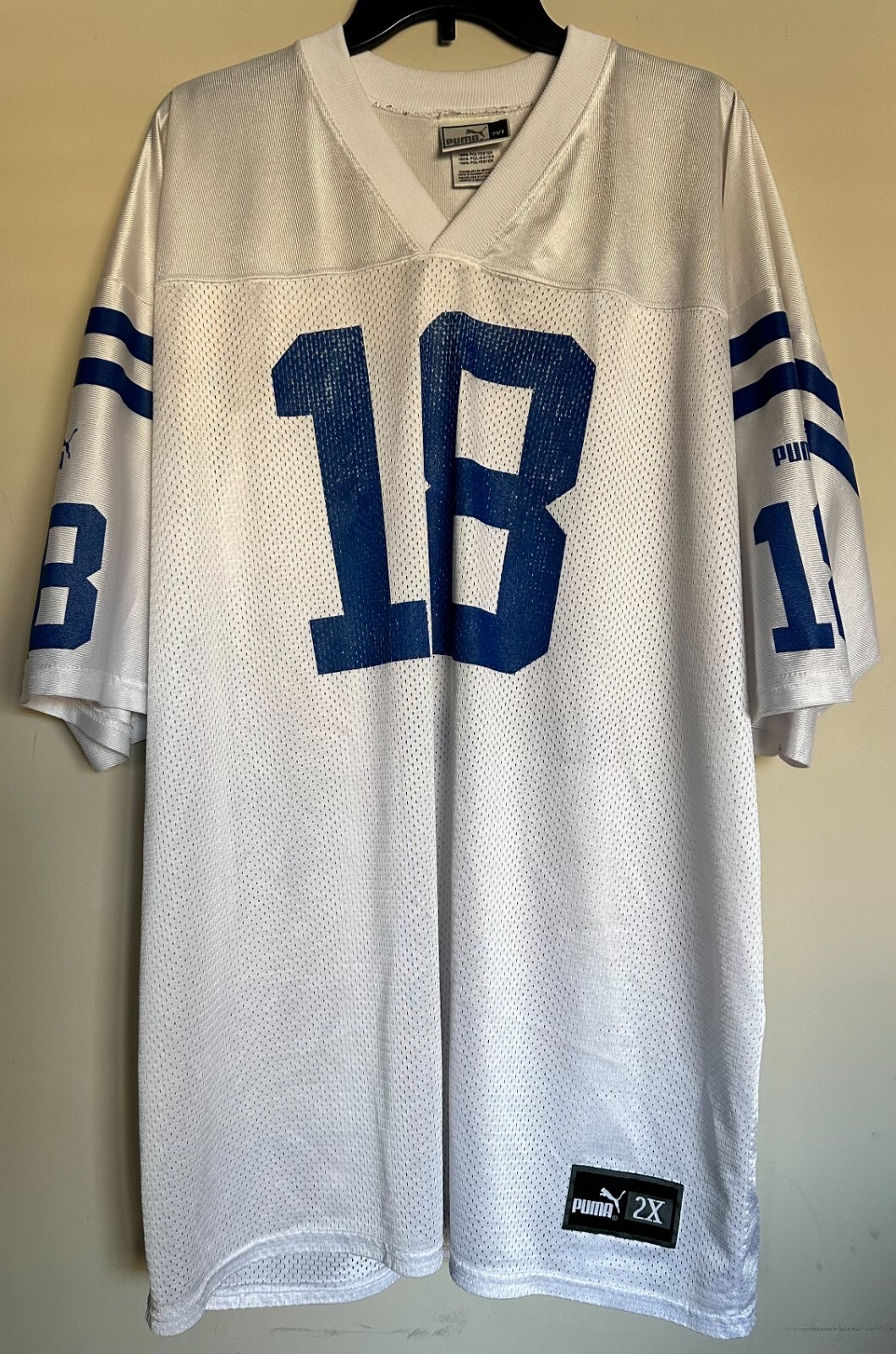 Peyton Manning #18 Indianapolis Colts Football Jersey Size 2XL White ...