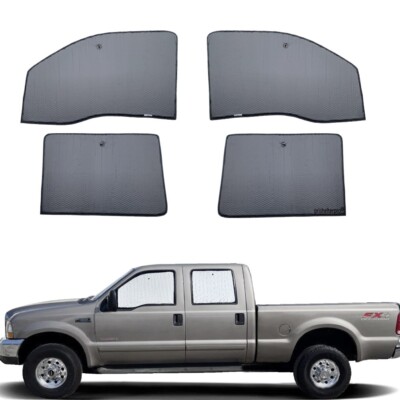 Fit For Ford F250 Super Duty Crew Cab 1999-2007 Window Black Silver ...