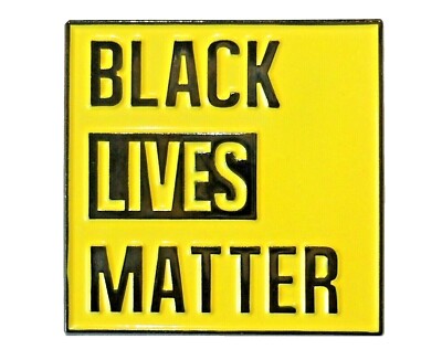 Black Lives Matter BLM Anti Racist Racism Metal Enamel Badge or Brooch ...