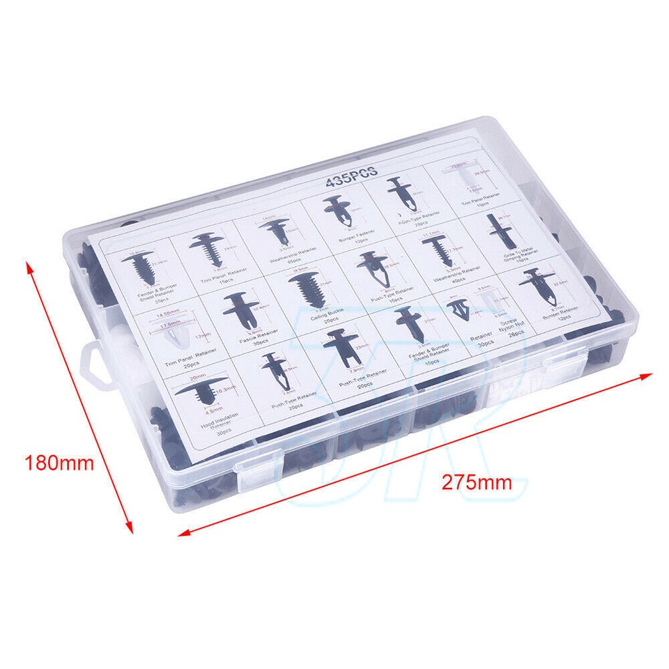 550PCS Car Trim Body Clips Kit Rivet Retainer Door Panel Bumper Plastic ...