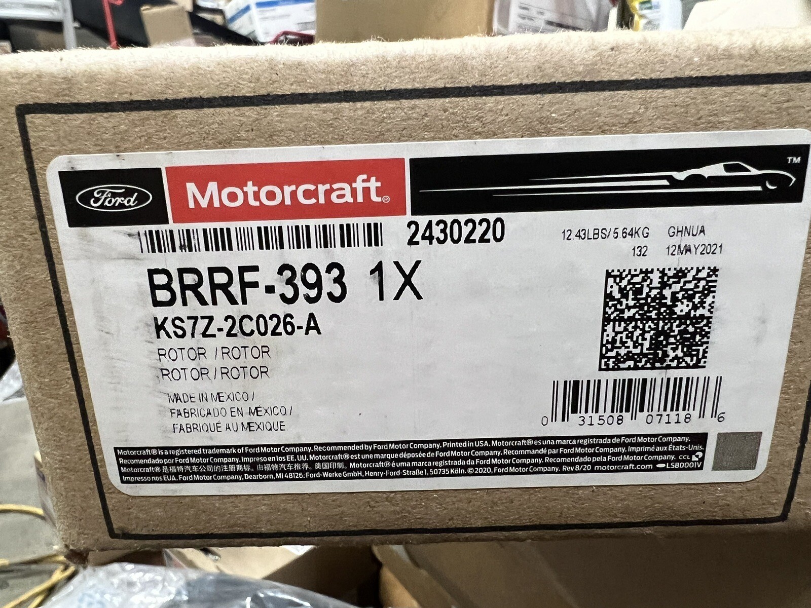 Disc Brake Rotor Motorcraft BRRF-393 for sale online | eBay