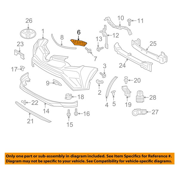 For 2016-2018 RAV4 Front Right Bumper Retainer Black Plastic 52535 ...