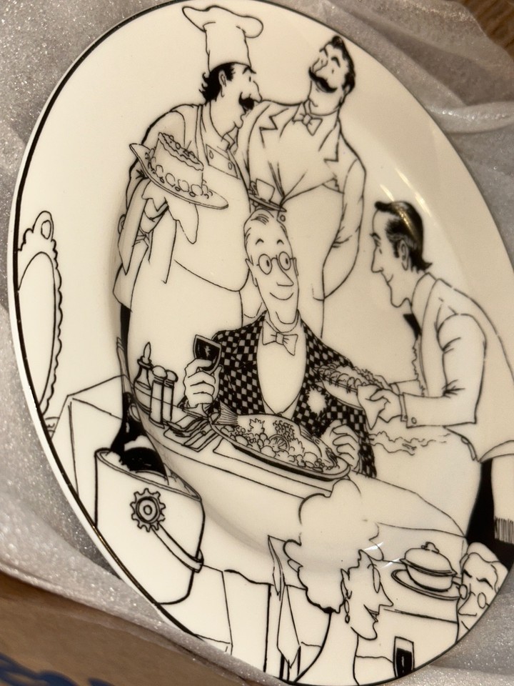 Epoch Le Restaurant E120 Salad Plate Black & White French Bistro Cafe ...