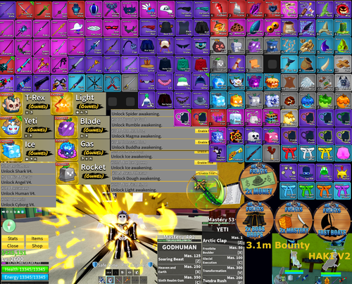 Blox Fruit LV2600 4 RACES V4 GH CDK DB ANCHOR GUITAR LEVI SHIELD HAKI 2 ...