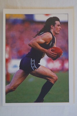 Carlton Blues AFL-VFL 1990 Vintage Scanlens Football Sticker Tom Alvin ...