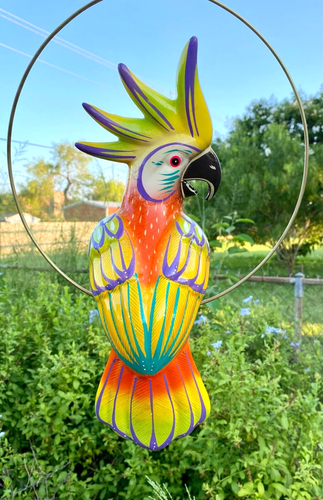 Talavera Parrot Bird Handmade & Painted Ceramic Mexican Pottery Hanging ...