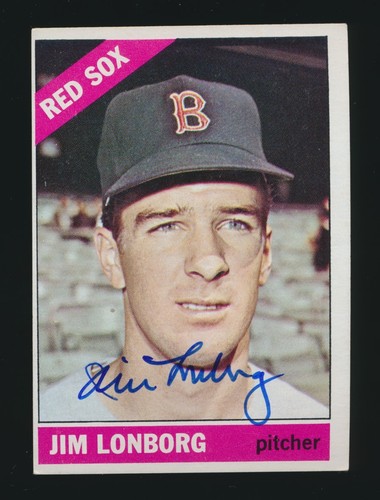 1966 Topps #93 JIM LONBORG (Boston Red Sox) *AUTOGRAPHED* | eBay