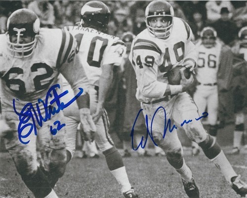 Signed 8x10 ED WHITE& ED MARINARO Minnesota Vikings Autographed photo ...