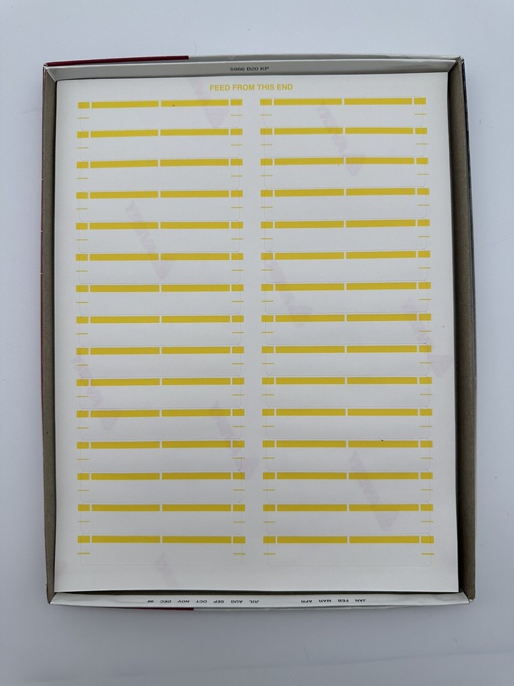 Avery yellow file folder labels 1/3 cut labels uncounted 5966 | eBay