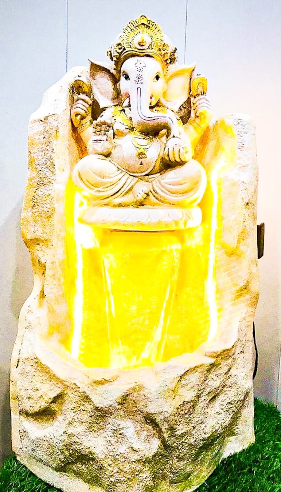 Resin Handmade Ganesha waterfall fountain Hindu deity of wisdom and ...