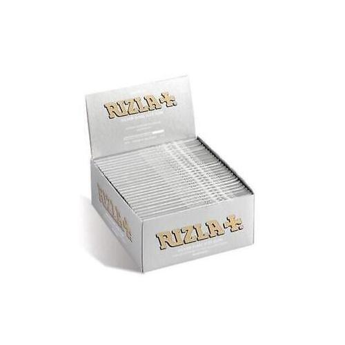 NEW RIZLA SILVER KING SIZE SLIM CIGARETTE SMOKING ROLLING PAPERS ...