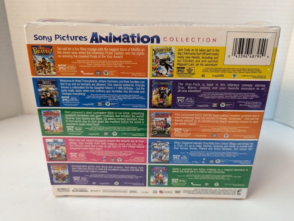Sony Pictures Animation Collection (DVD, 10-Disc Set), lunchbox gift ...