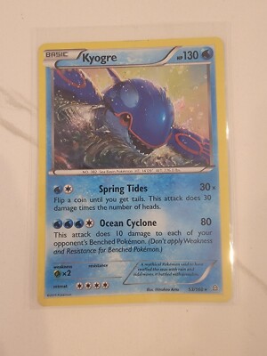 Kyogre 53/160 Rare XY - Primal Clash Pokemon TCG Card - Creased | eBay