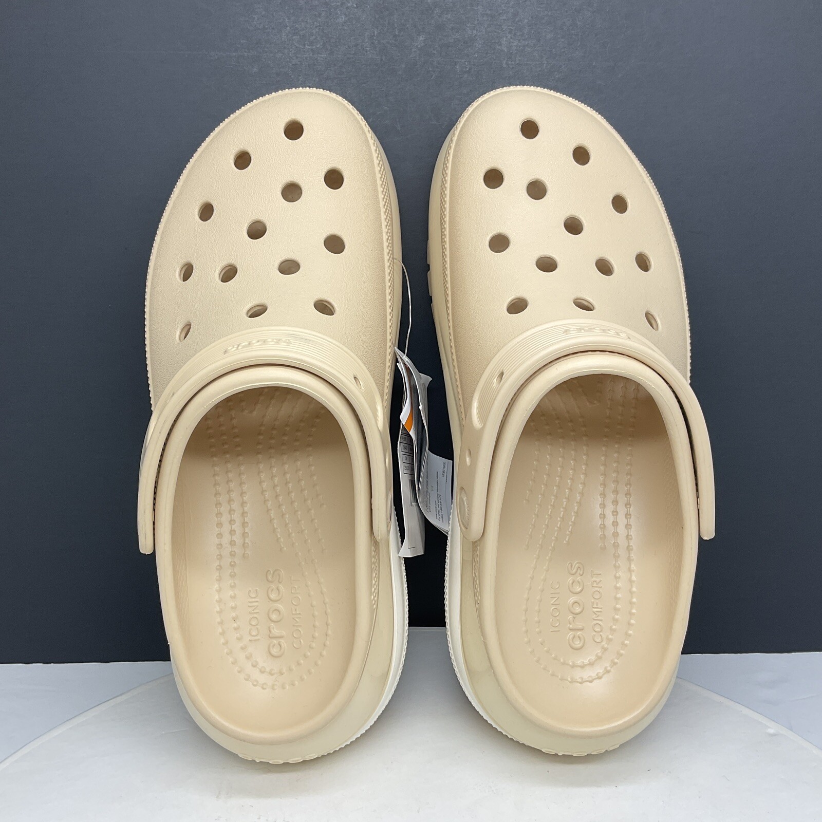 Crocs Shoes Women 9 Men 7 Mega Crush Clogs Chunky Platform Shiitake ...