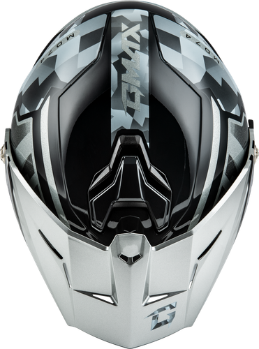 GMAX Medium 74 Striker Modular Helmet W Slvr Shield Slvr/Blu Mtlc 3x ...