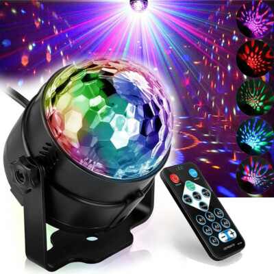 Party Magic Disco Ball Light LED Club RGB Rotating Club DJ Stage Lights ...