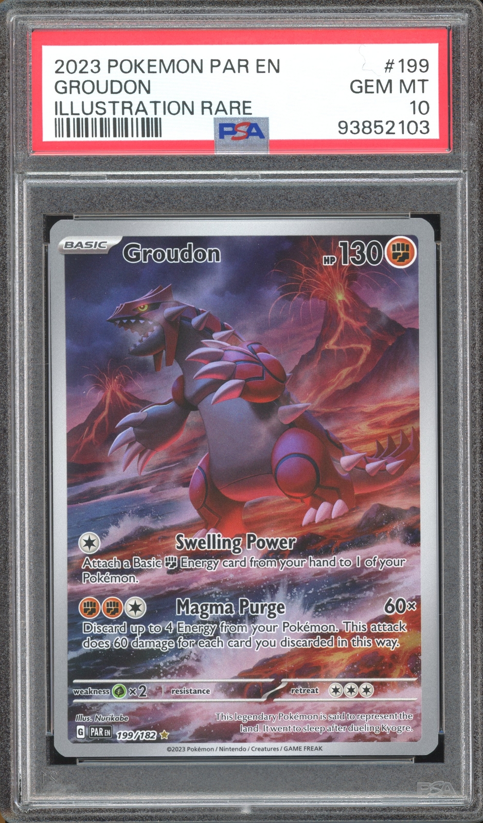 Groudon 2023 Scarlet & Violet: Paradox Rift #199/182 Illustration Rare ...