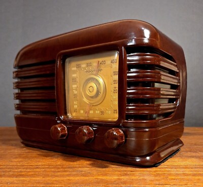 Old Antique Bakelite Crosley Vintage Tube Radio - Restored Working Deco ...