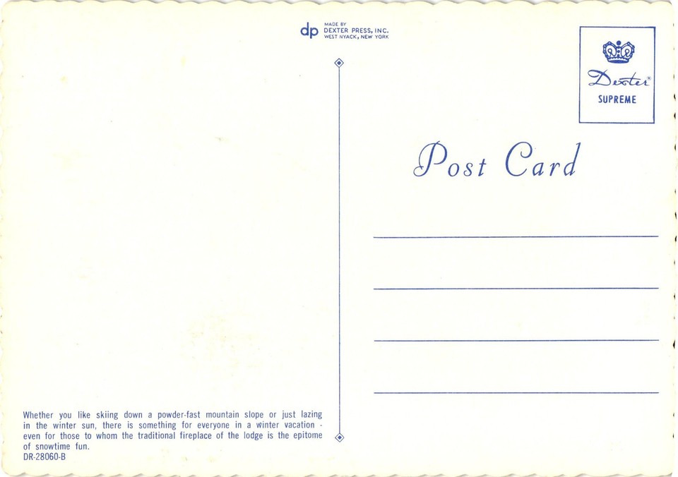 Baldwin Michigan Jones Homemade Ice Cream Postcard 1970s Snow Skiing | eBay