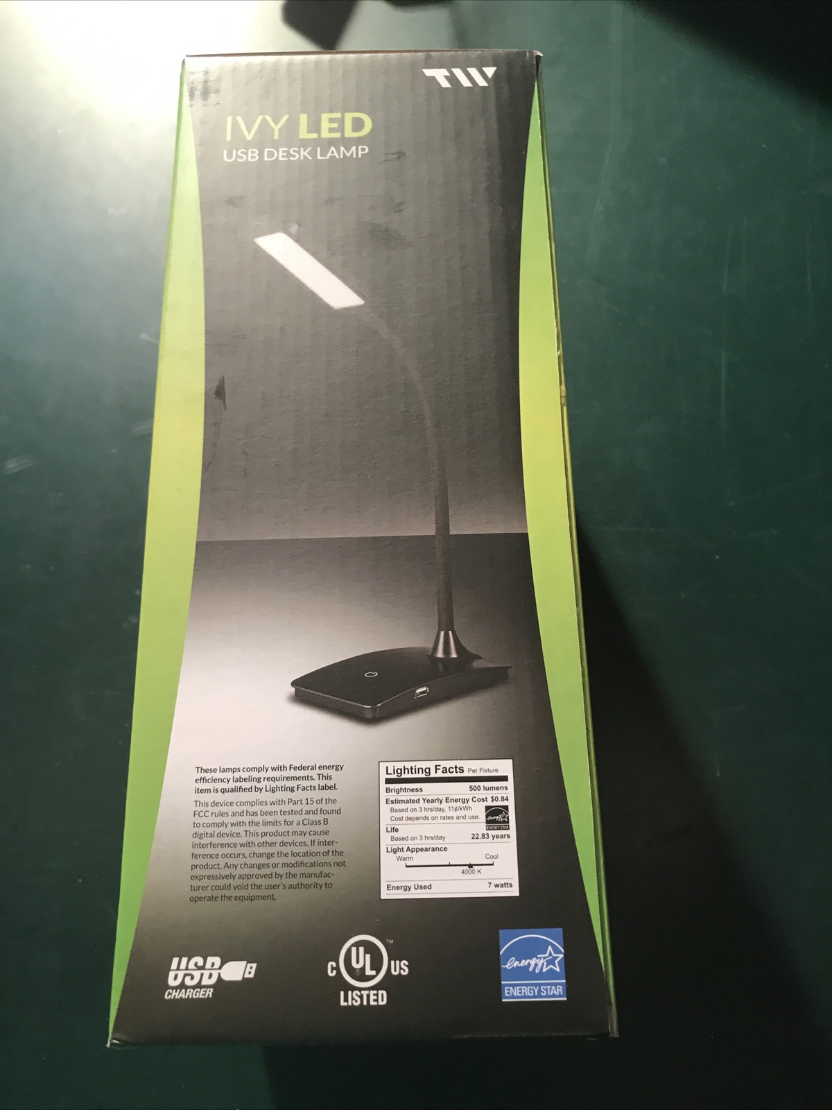 TW Lighting IVY-40BK IVY LED USB Port 3-Way Touch Switch Desk Lamp ...