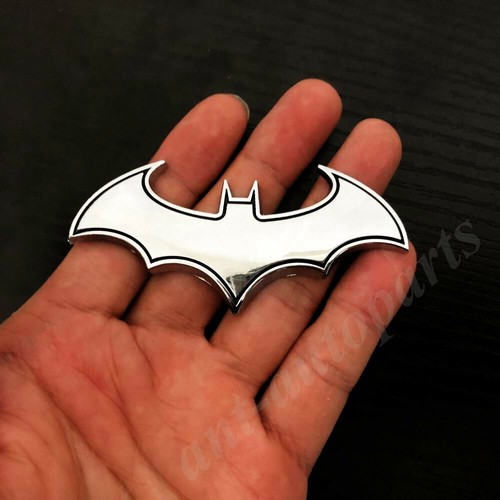 3D Metal Chrome Bat Dark Knight Mask Car Trunk Badge Decals Sticker ...