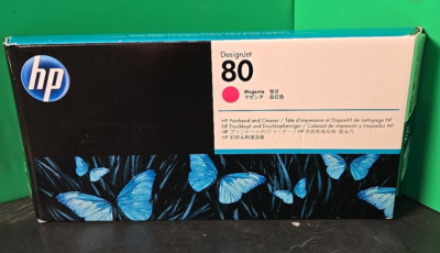 2018 GENUINE HP #80 MAGENTA PRINTHEAD/CLEANER DESIGNJET 1000 1050 ...