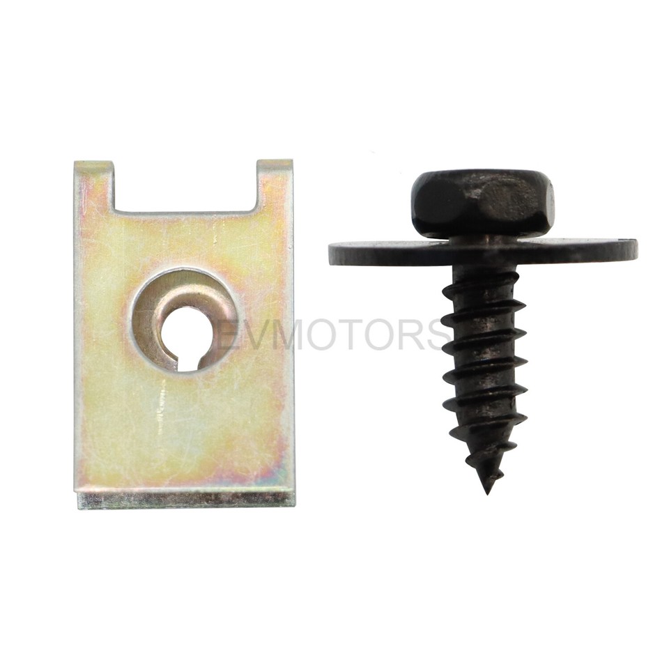 40Pcs Metal Car Screw Body Fender Bumper Retainer U Nut Clips Gasket ...