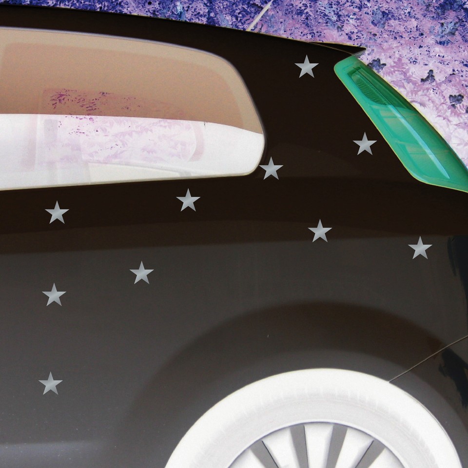 10 Adhesive Stars 2in Silver Car Window Tattoo Sticker Die Cut ...