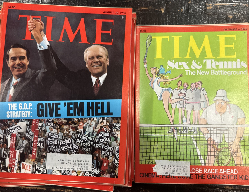 TIME Lot (35) Vintage 1976 Magazines. Beautiful Collection/History ...