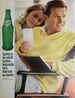 Vintage 1964 Sprite Print Ads Ephemera Art Decor Not So Sweet | eBay