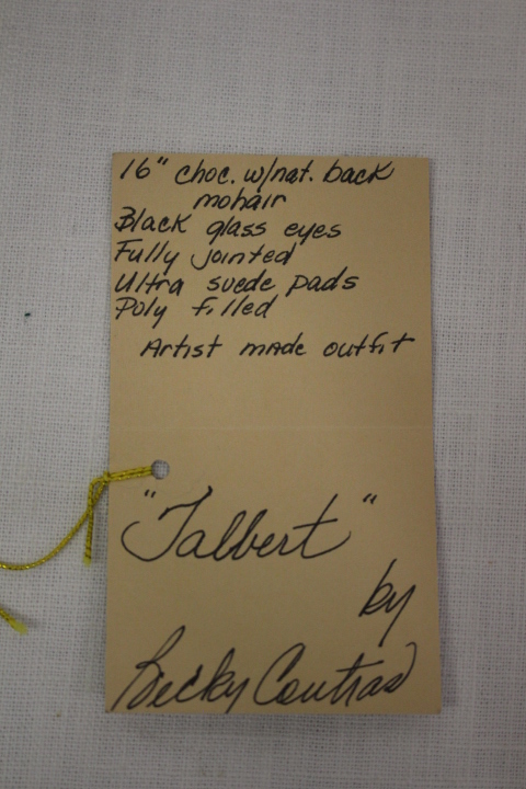 BECKY COUTRAS Brown Jointed "TALBERT" Bear W/Vest & Pocket Watch, 17 ...