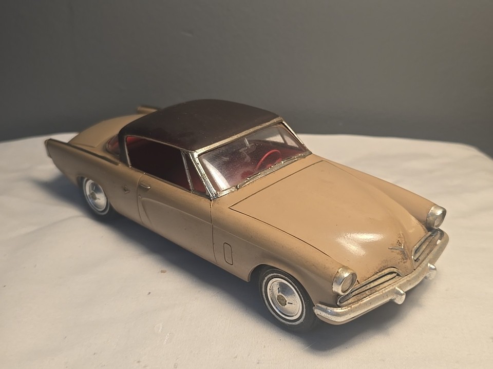 Vintage 1953 AMT Studebaker Starliner Tan Coupe with Red Interior ...