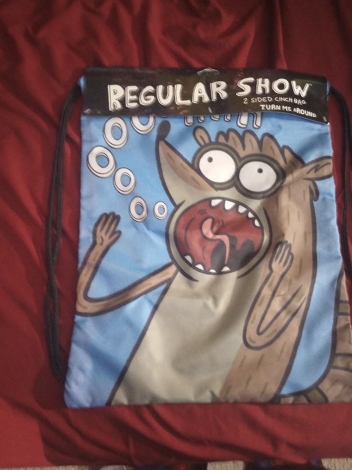 NEW WITH TAG Regular Show Drawstring Cinch Bag - Cartoon Network (RARE ...