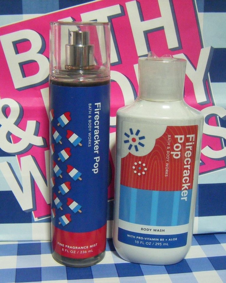 BATH & BODY WORKS 2pc Full Size Shower Set Firecracker Pop (17/9328) | eBay