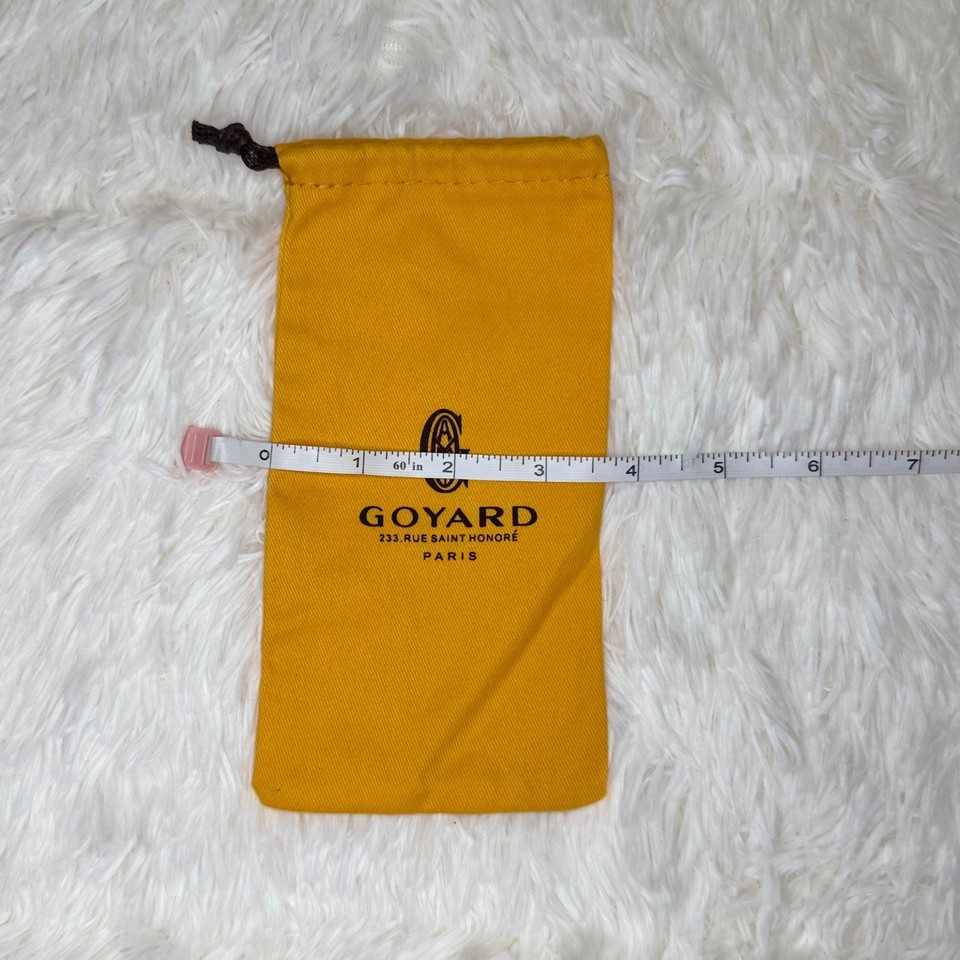 Goyard Dust Bag 7 x 3.5 Pouch Storage Yellow Drawstring Small Accessory ...