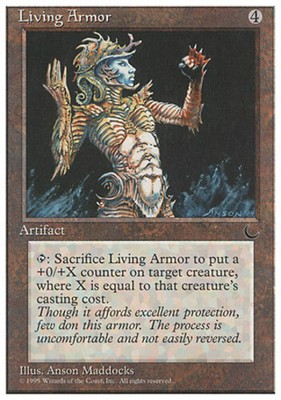 MTG: Living Armor [Moderately Played] Chronicles Magic the Gathering ...