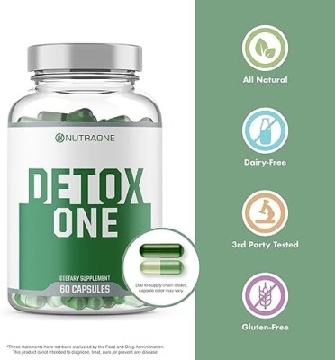 NUTRAONE NUTRITION DETOX ONE Weight Management Bloating Digestion 60 ...