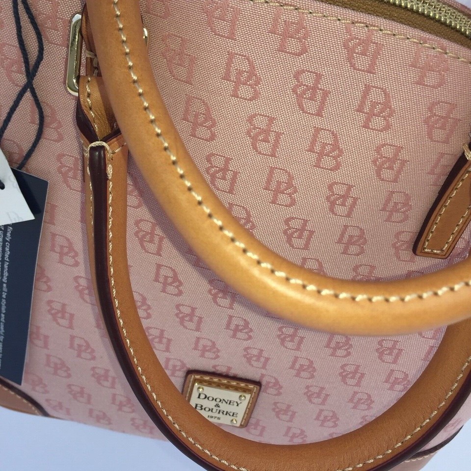 Dooney Bourke Handbag Charlie Satchel Canvas Crossbody Signature Logo ...
