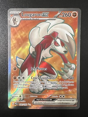 Carte Pokemon Lougaroc Ex 241/193 Secrete Full Art EV2 Evolutions À ...