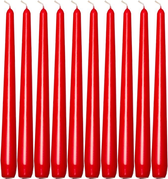Candle Large Red Dinner Candles - Taper Cute Bistro Quality Stylish ...