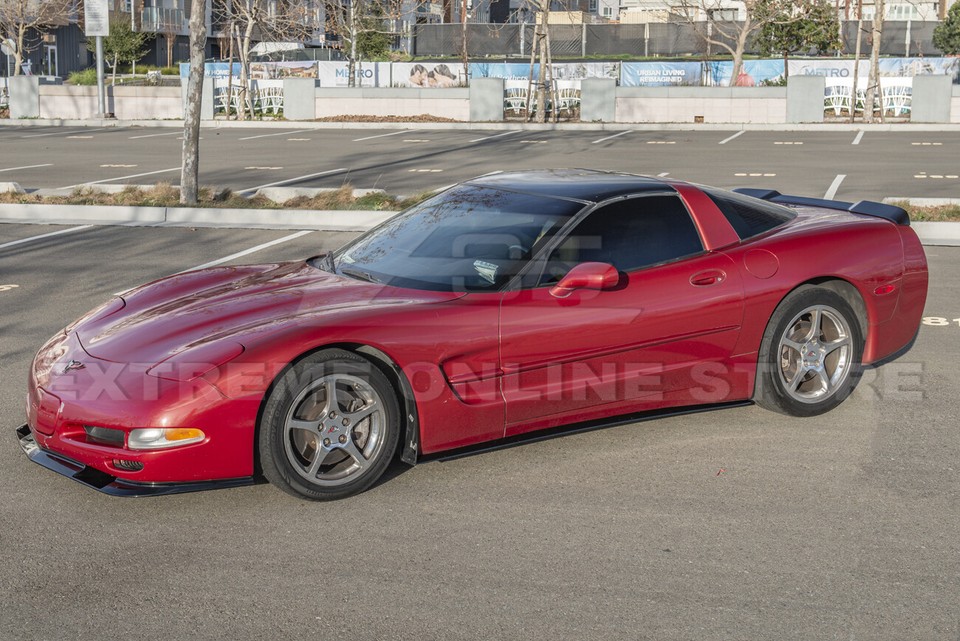 For 97-04 Corvette C5 ZR1 Style Glossy Black Side Skirt Rocker Panel ...