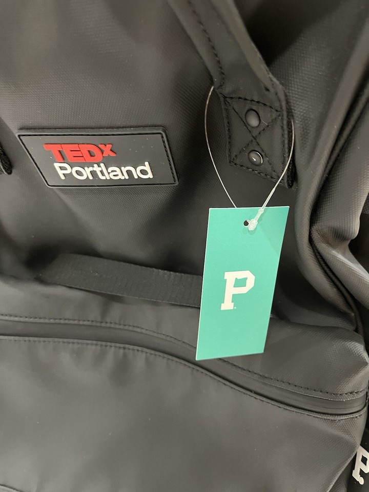 TEDX Portland Portland Gear Backpack TEDX TedxPortland Black New with ...
