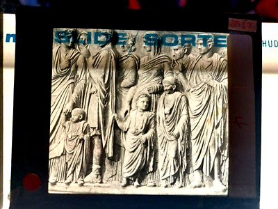 RELIEF CARVING CHILDREN Group S517 GLASS SLIDE PHOTO NEGATIVE Lantern ...