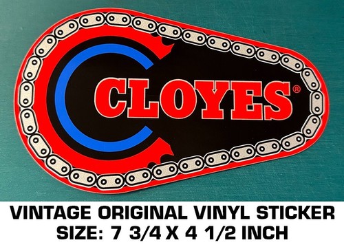 CLOYES HI PERFORMANCE ENGINE PARTS VINTAGE ORIGINAL VINYL DECAL STICKER ...