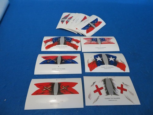 Classic Toy Soldiers American civil war flags X 11,fold and stick type ...